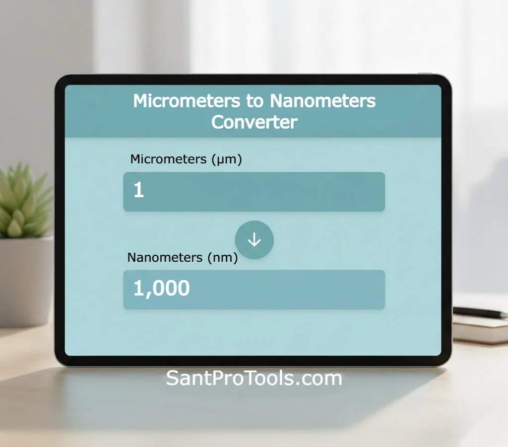 Micrometers to Nanometers Converter - Convert µm to nm